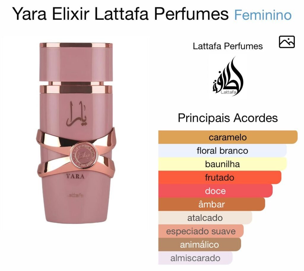 Yara Elixir Lattafa - EDP - 100 ml - Linha arabe - Jasmin Perfumes ...